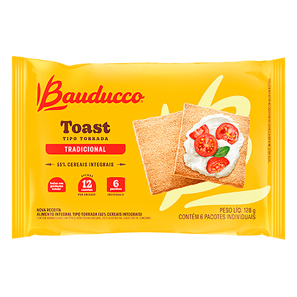 Toast Bauducco Tradicional 55% Integral 128g - Sonda Supermercado Delivery