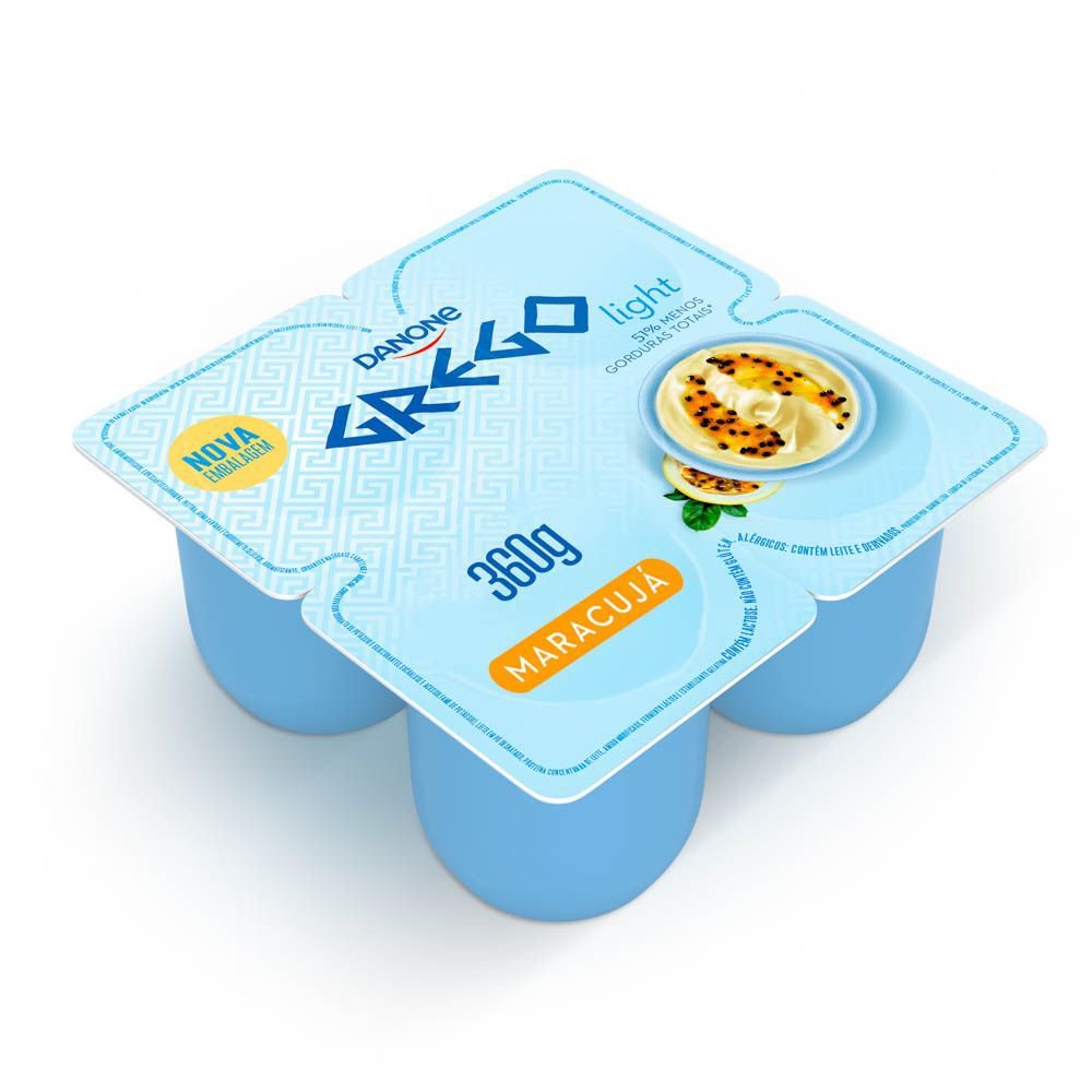 Iogurte Danone Grego Maracujá Light 360g - Sonda Supermercado Delivery