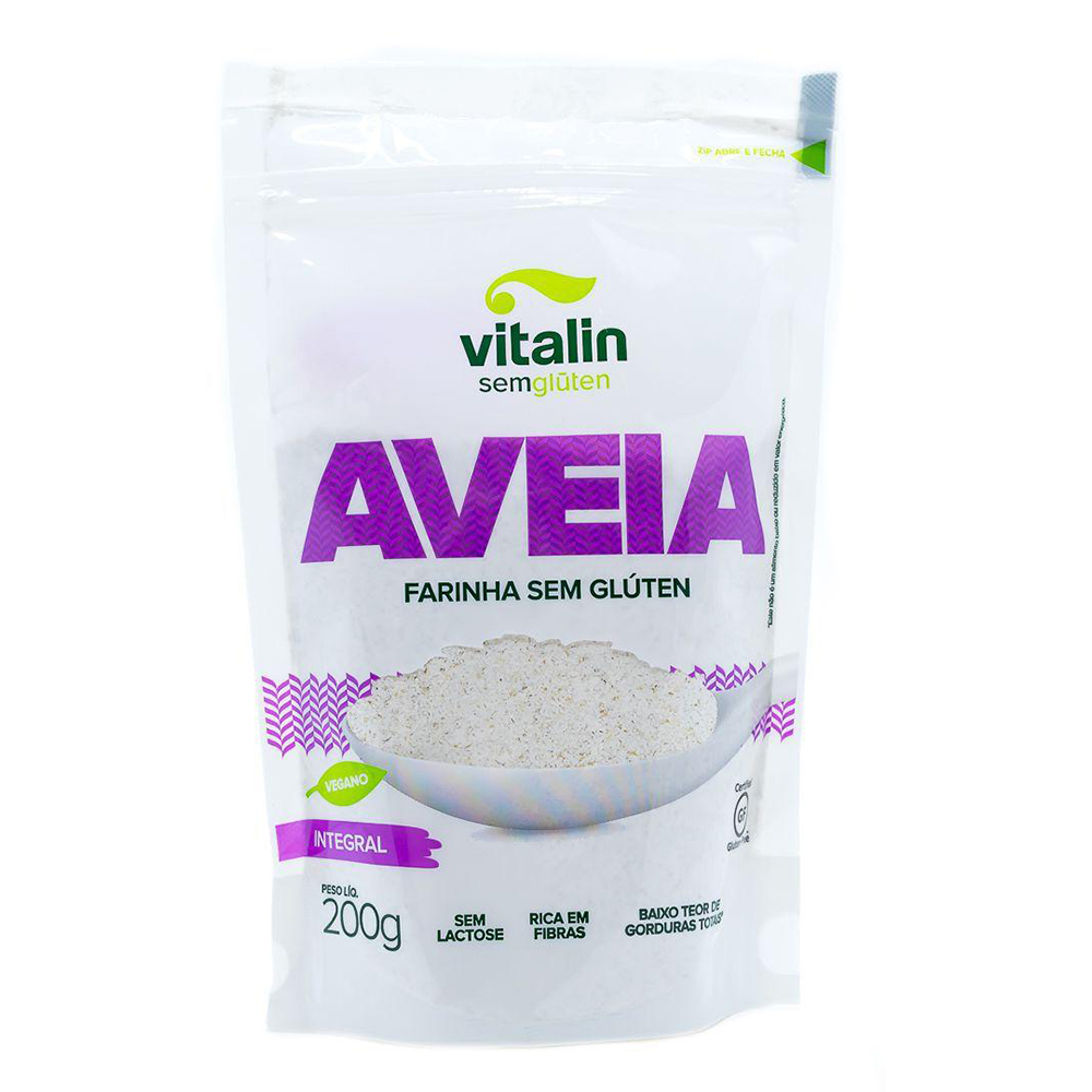 Farinha de aveia integral Vitalin sem gluten 200g - Sonda Supermercado Delivery