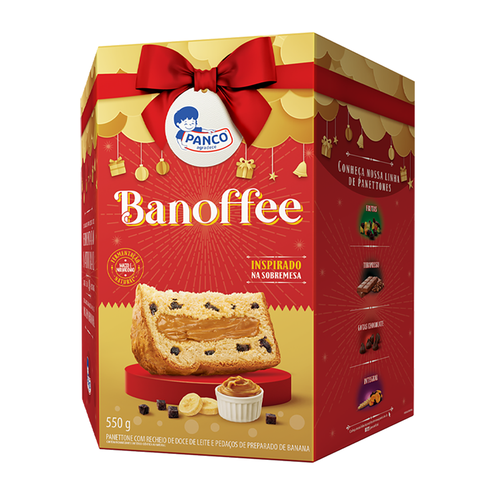 Panettone Recheio Banoffee Panco Caixa 550g - Sonda Supermercado Delivery