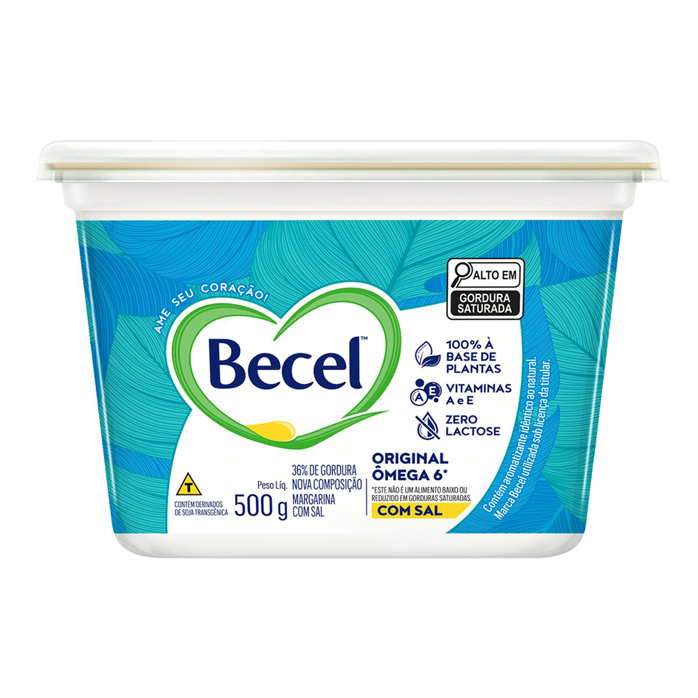 Margarina Original com Sal Becel Ômega 6 500g - Sonda Supermercado Delivery