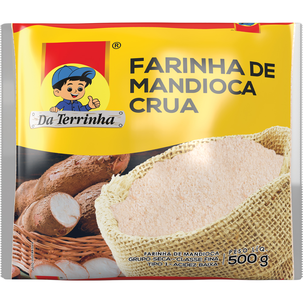 Farinha de Mandioca Crua Da Terrinha fina 500g - Sonda Supermercado ...