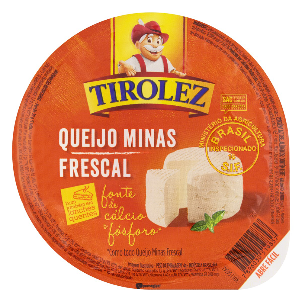 Queijo Tirolez Minas Frescal 230g - Sonda Supermercado Delivery