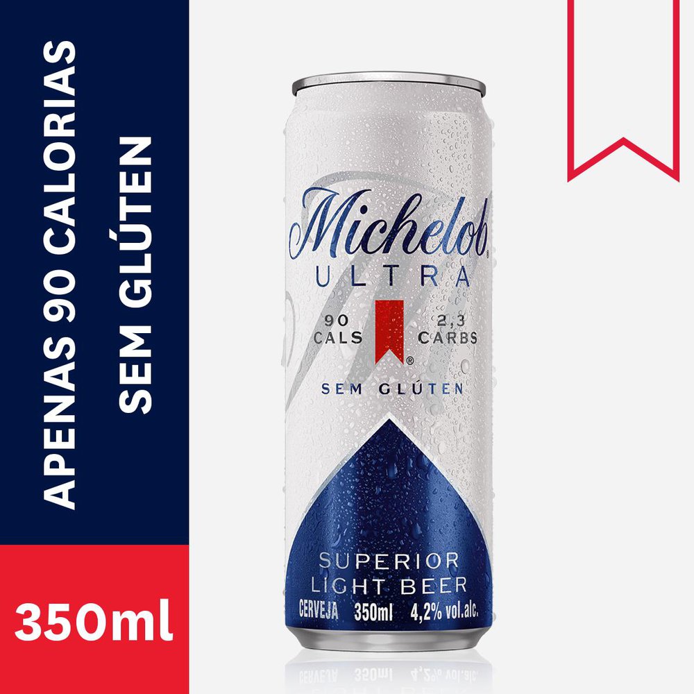 Cerveja de baixa caloria Michelob Ultra Sem glúten Lata 350ml - Sonda ...