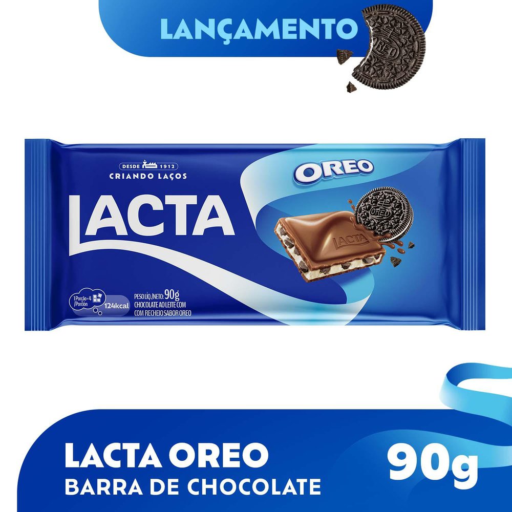 Chocolate ao Leite Lacta Oreo 90g - Sonda Supermercado Delivery
