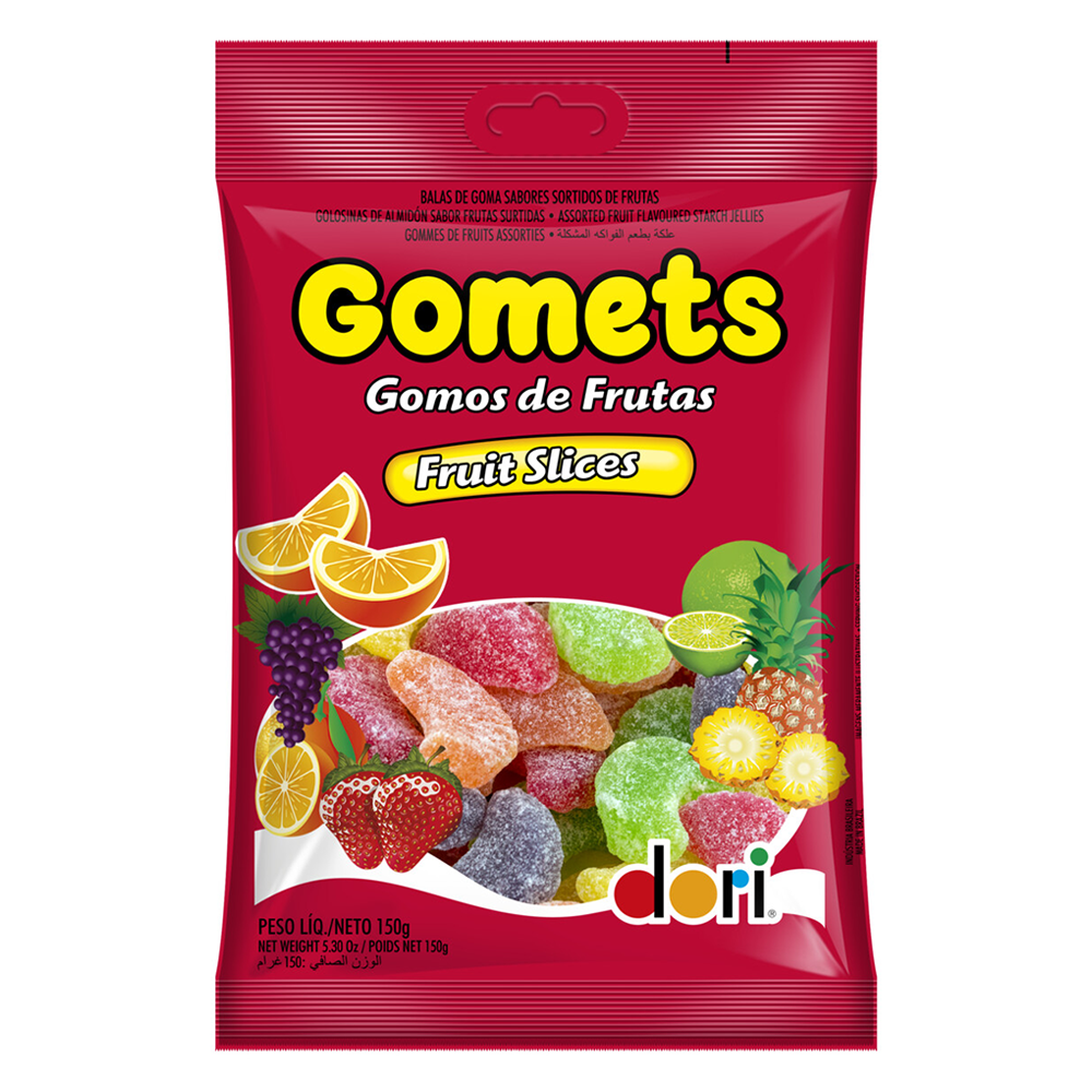 Bala de Goma Frutas Sortidas Fruit Slices Dori Gomets Pacote 150g ...