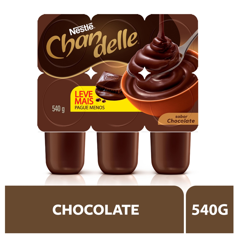 Sobremesa Láctea Chocolate Chandelle Bandeja 540g 6 Unidades Leve Mais Pague Menos - Sonda ...