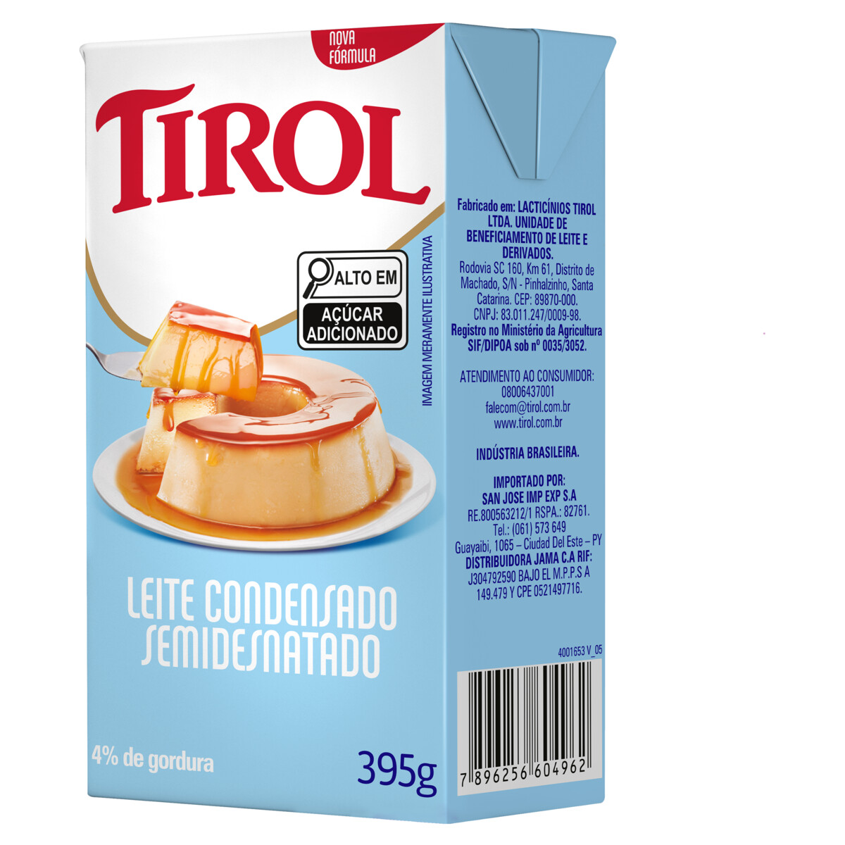 Leite Condensado Semidesnatado Tirol Caixa 395g - Sonda Supermercado ...