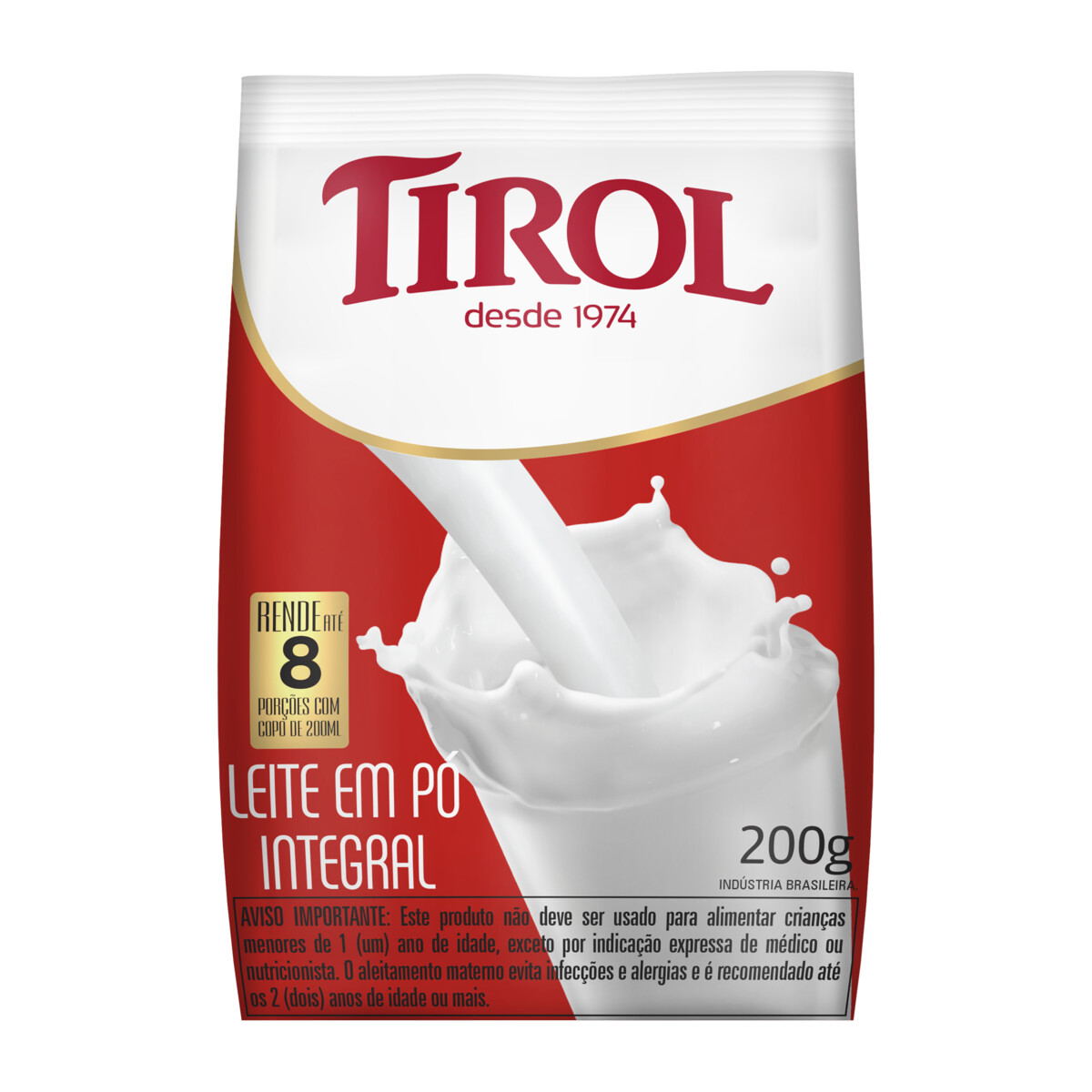 Leite Pó Integral Tirol Pacote 200g - Sonda Supermercado Delivery