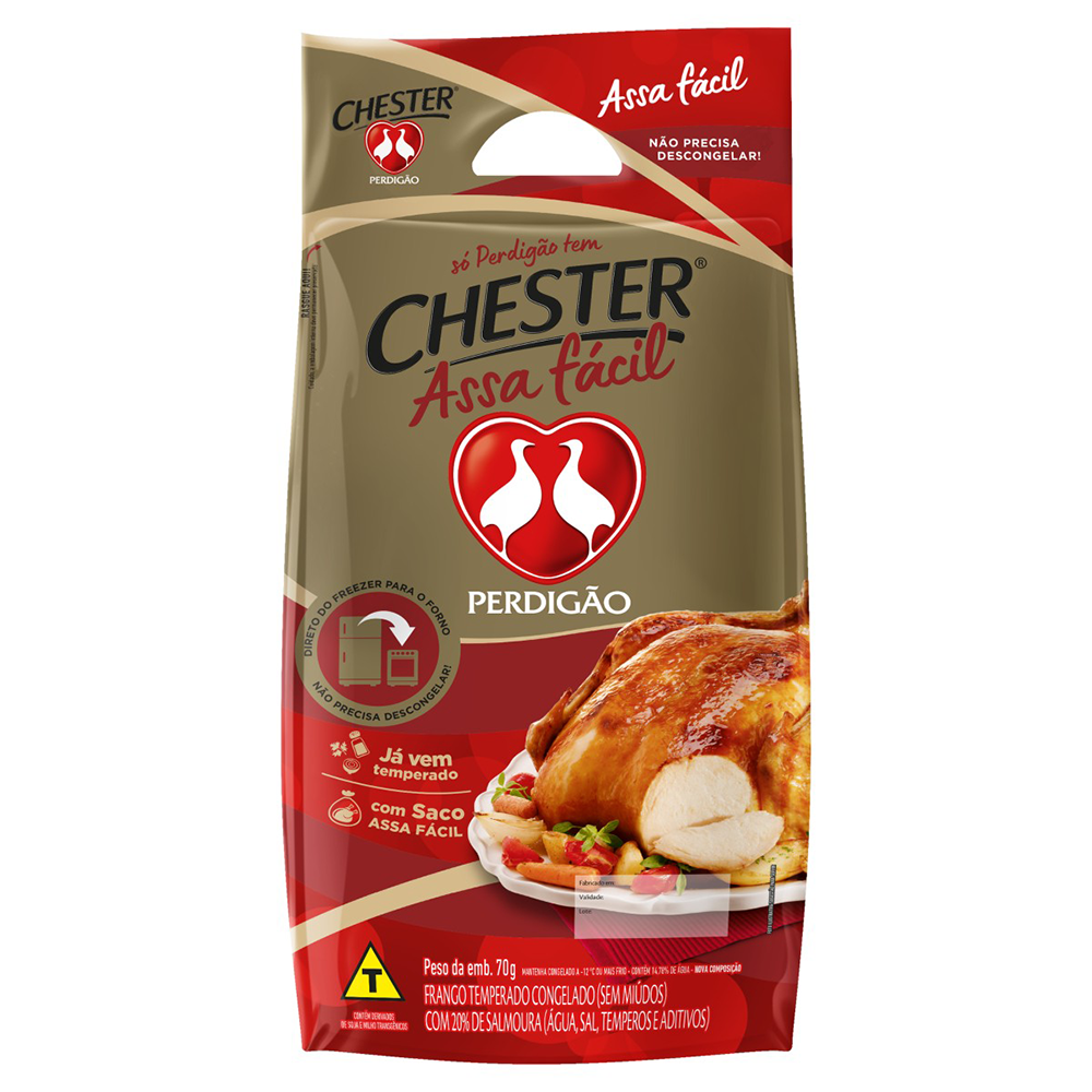 Frango Congelado Temperado sem Miúdos Perdigão Chester Assa Fácil 3,4kg ...