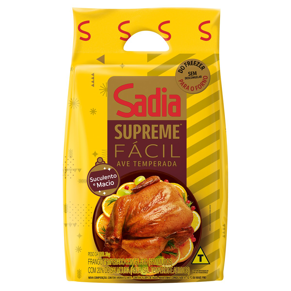 Frango Congelado Temperado sem Miúdos Sadia Supreme Fácil 3,4kg - Sonda ...