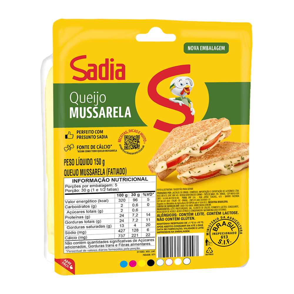 Queijo Mussarela Fatiado Sadia 150g - Sonda Supermercado Delivery