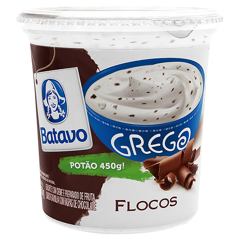 Iogurte Grego Flocos Batavo Pote 450g - Sonda Supermercado Delivery