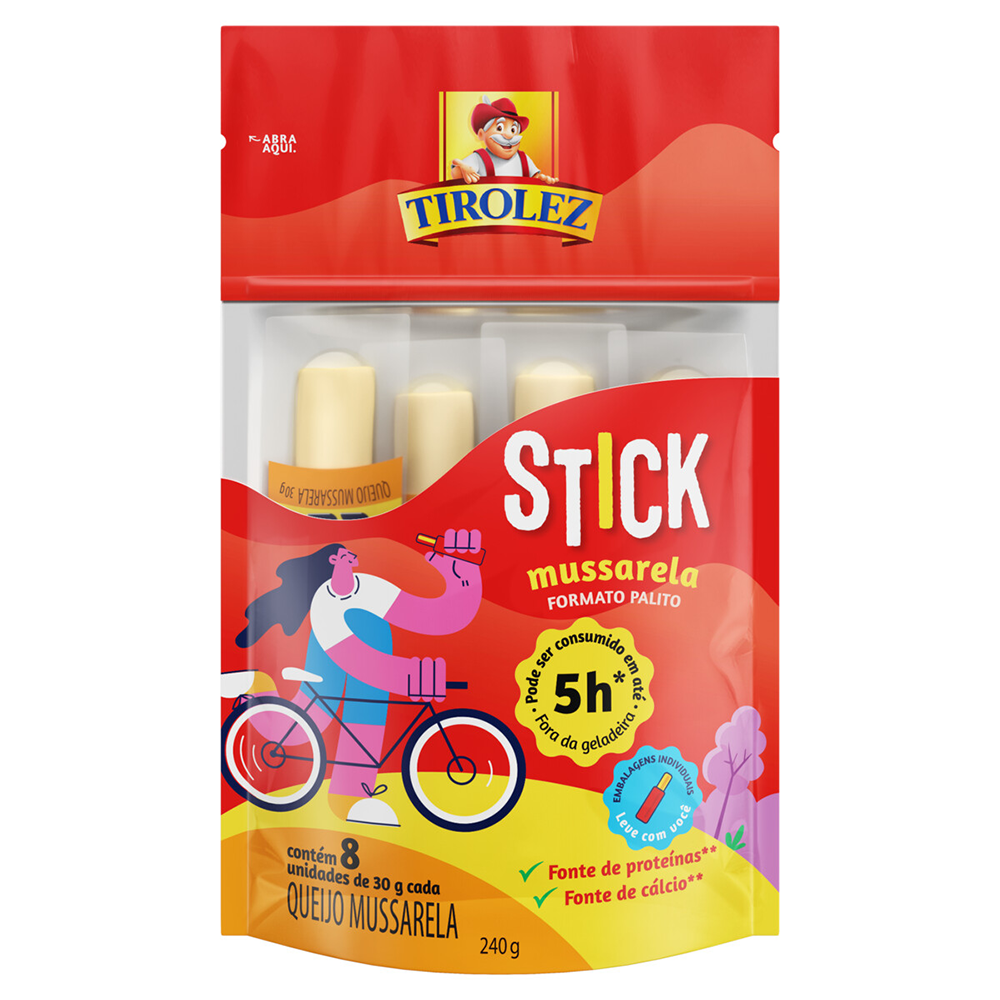 Queijo Mussarela Stick Tirolez 240g 8 Unidades - Sonda Supermercado ...
