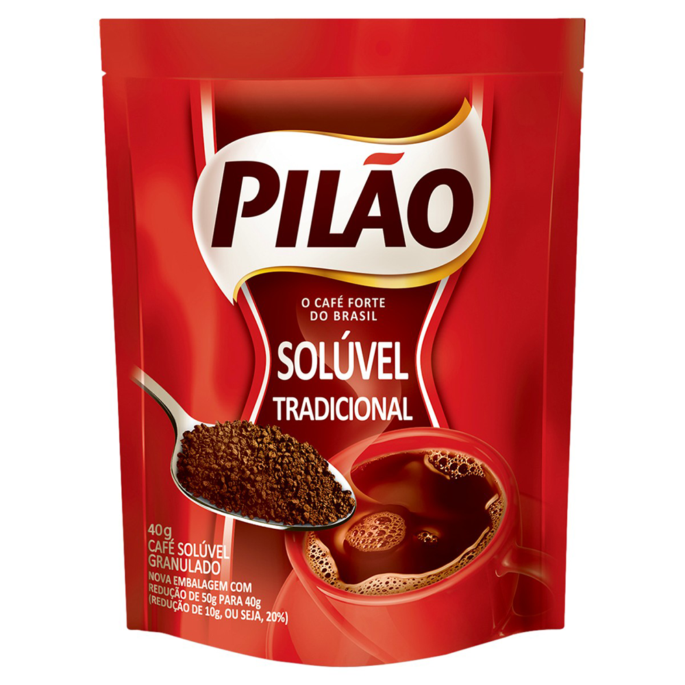 Café Solúvel Granulado Tradicional Pilão Sachê 40g - Sonda Supermercado Delivery