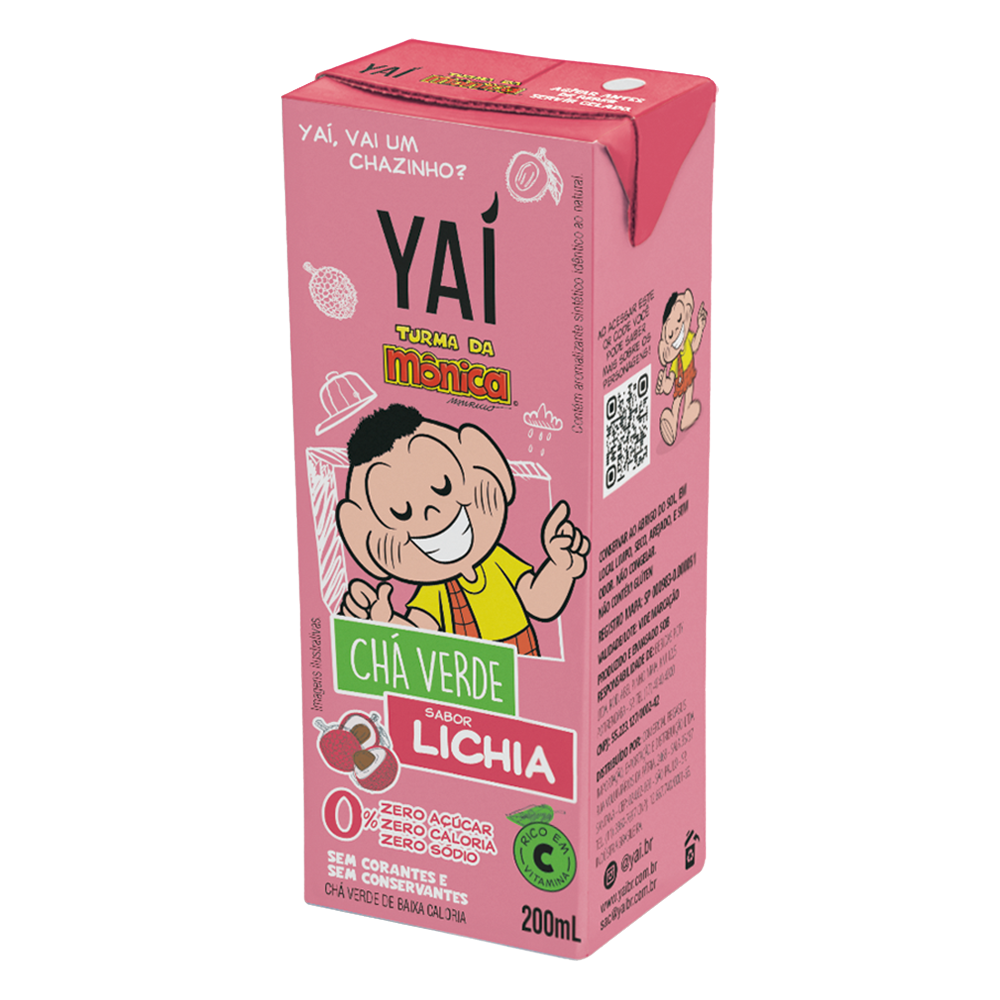 Chá Verde Yaí Turma da Mônica Lichia 200ml - Sonda Supermercado Delivery