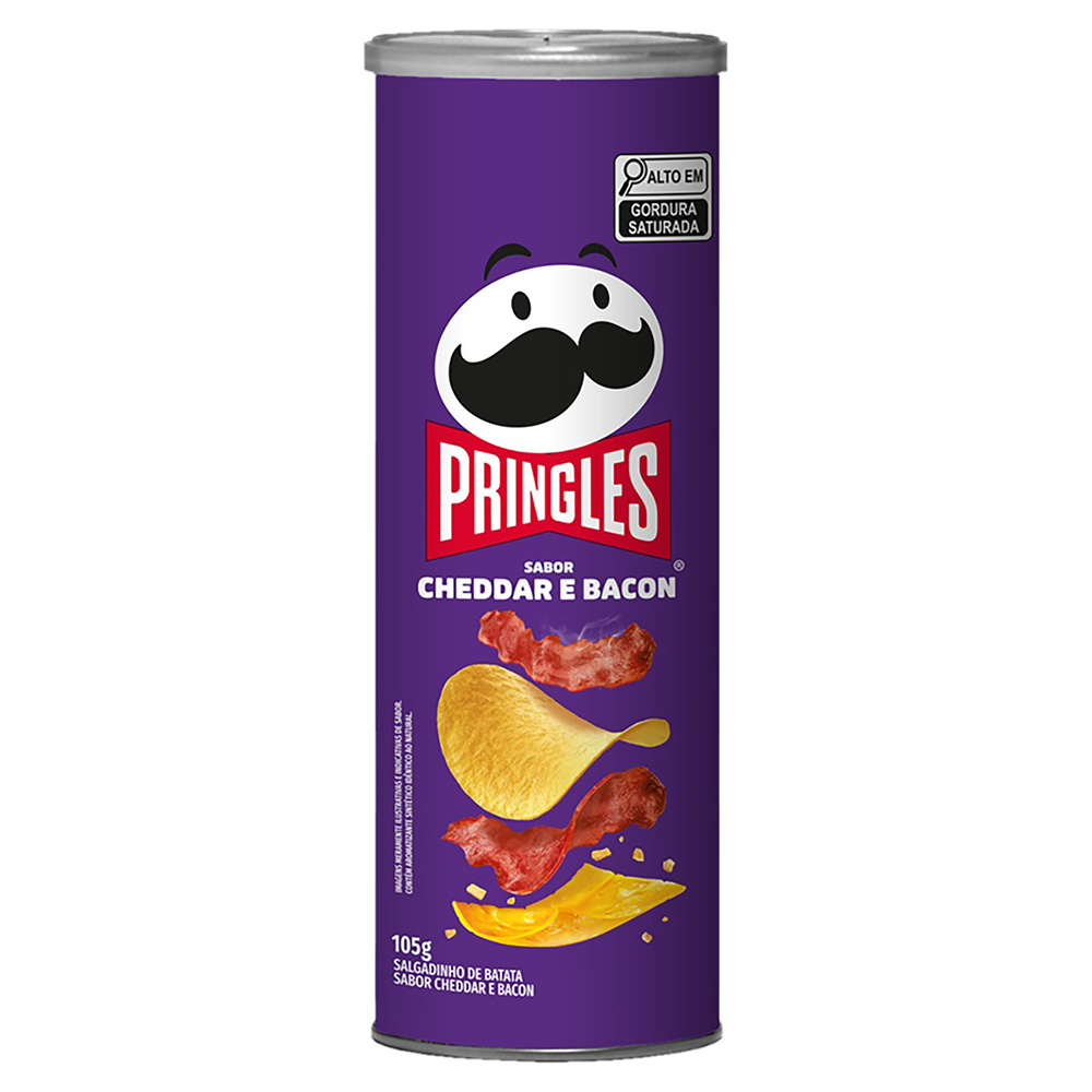 Salgadinho de Batata Cheddar e Bacon Pringles Tubo 105g - Sonda ...