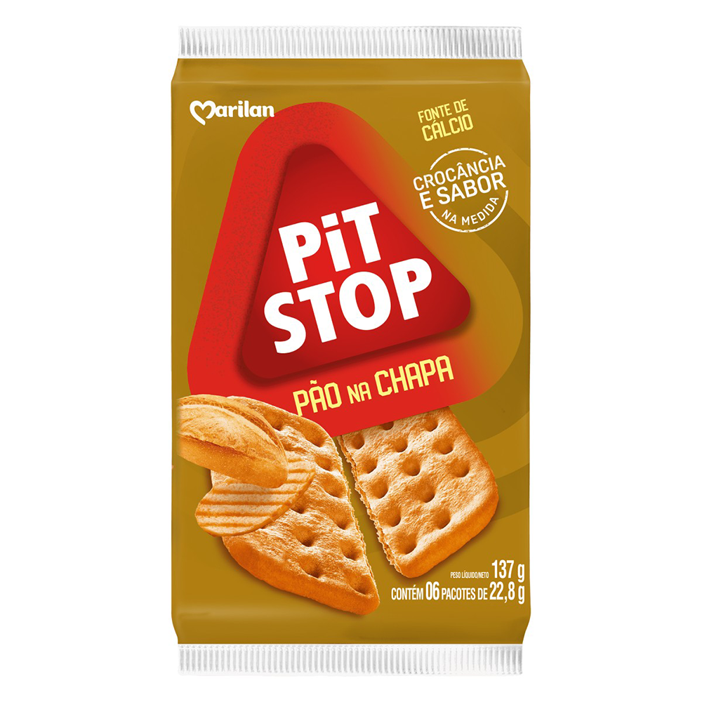 Pack Biscoito Pão na Chapa Marilan Pit Stop Pacote 137g 6 Unidades ...
