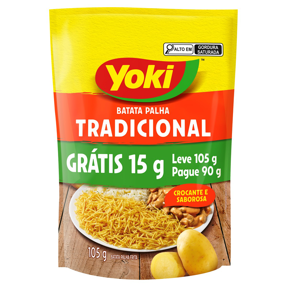 Batata Palha Tradicional Yoki Sachê Leve 105g Pague 90g - Sonda ...