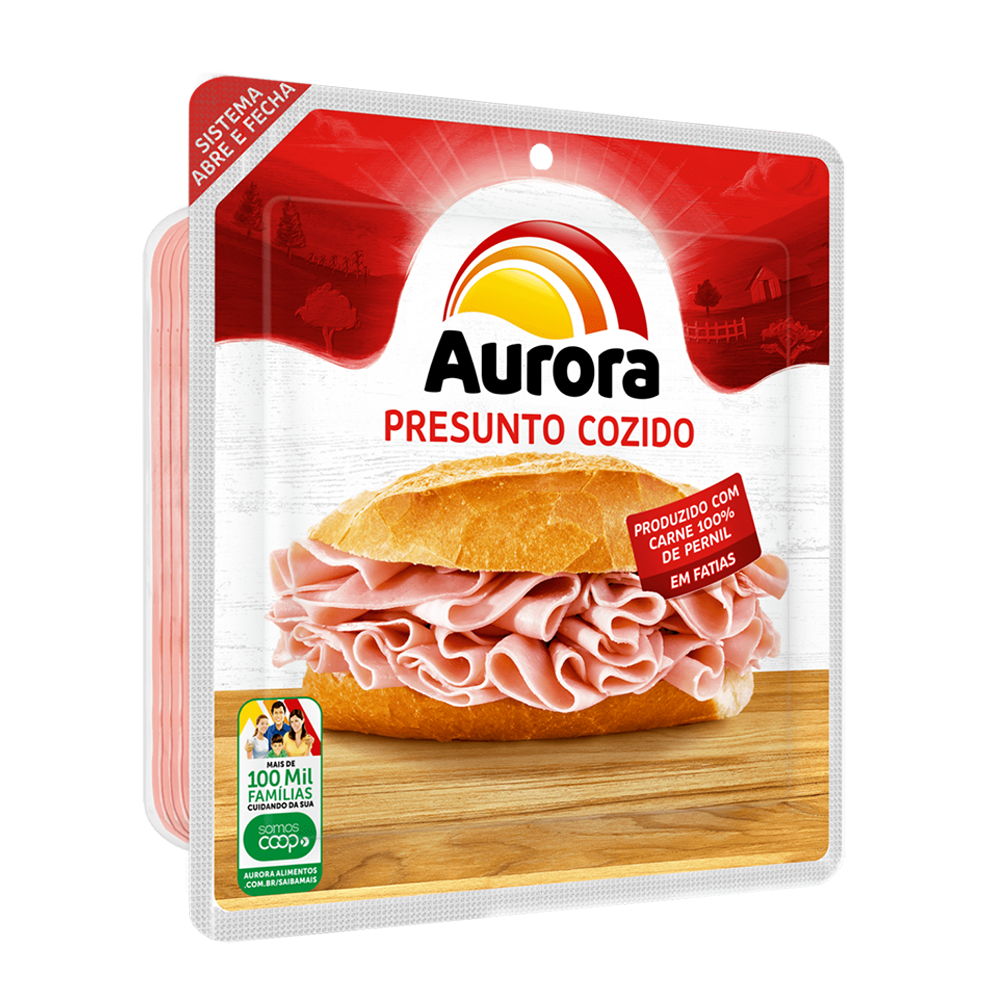 Presunto cozido Aurora sem capa de gordura fatiado 180g - Sonda ...