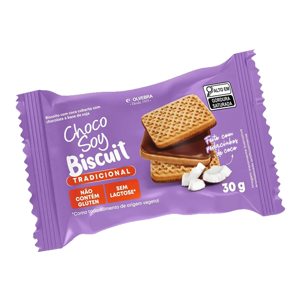 Biscoito Choco Soy Biscuit Tradicional 30g - Sonda Supermercado Delivery