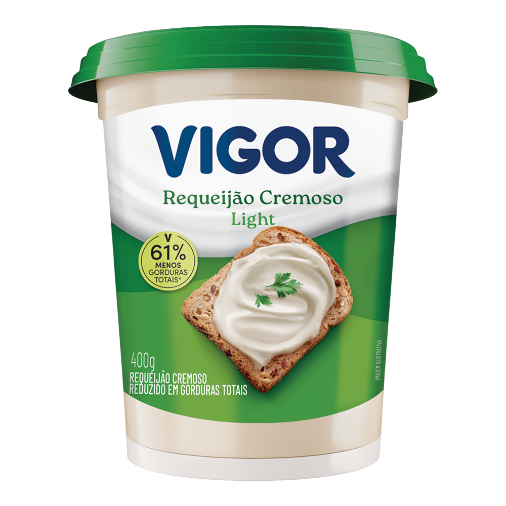 Requeijão Cremoso Light Vigor Pote 400g Sonda Supermercado Delivery