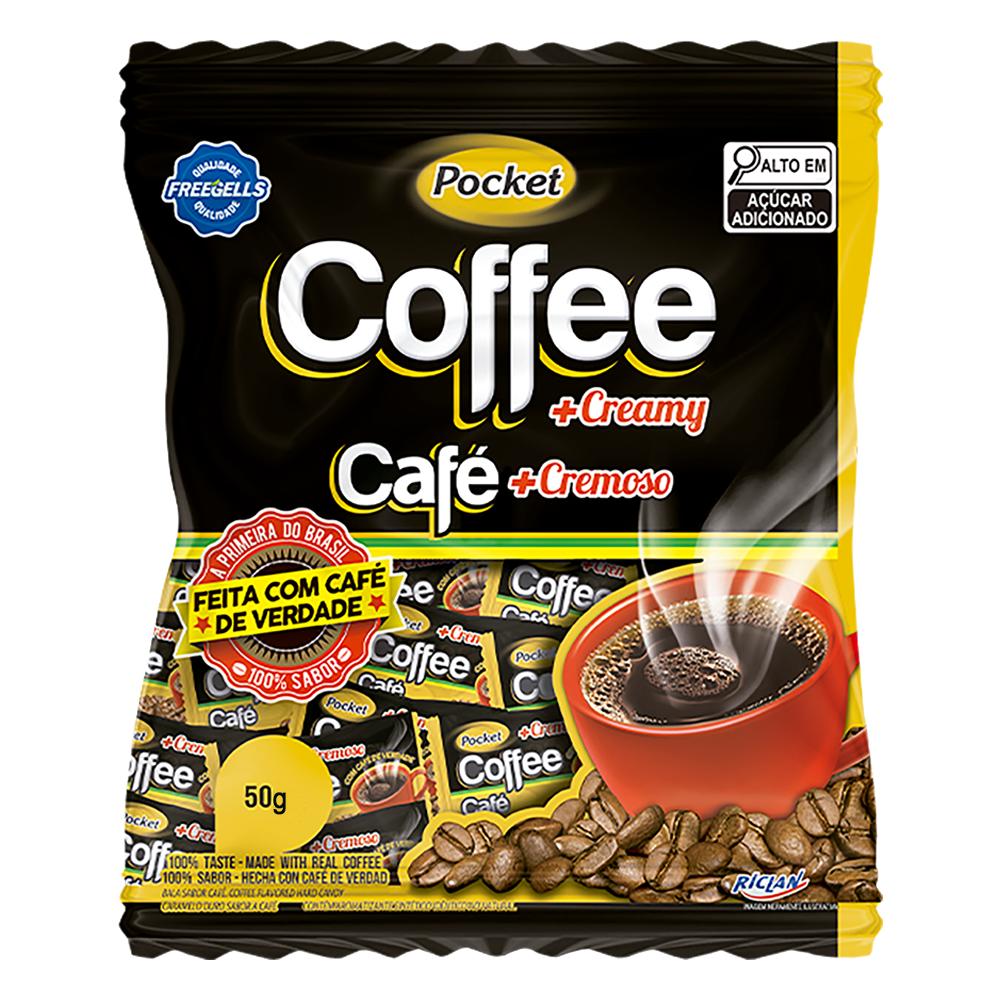 Bala Pocket Cremosa Café 50g - Sonda Supermercado Delivery