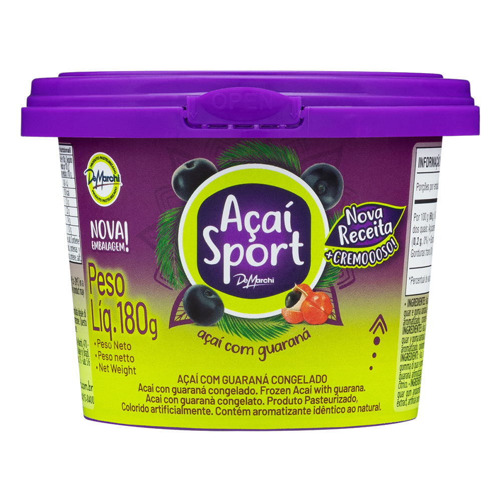 Açaí com Guaraná De Marchi Sport Pote 180g - Sonda Supermercado Delivery