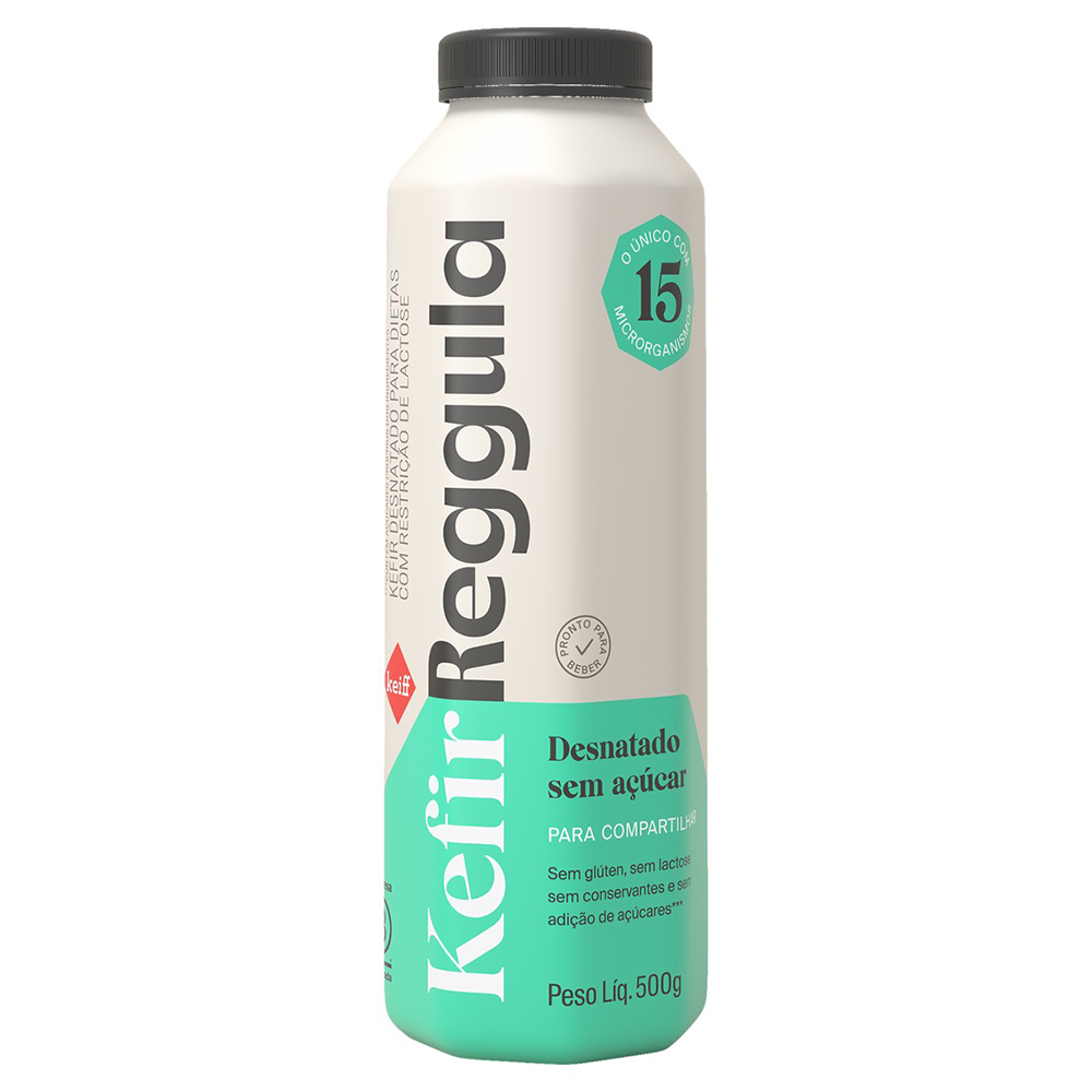 Kefir Desnatado Zero Lactose Kefir Reggula Frasco 500g - Sonda ...
