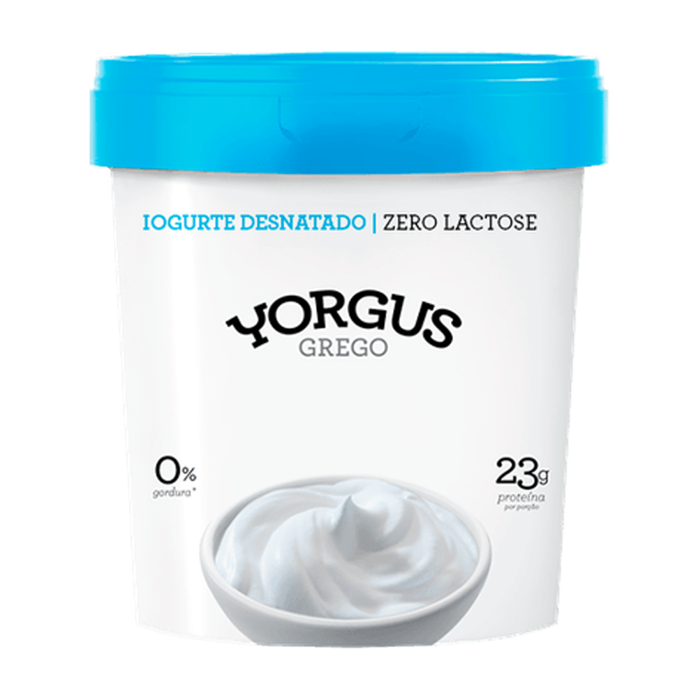 Iogurte Desnatado Grego Natural Zero Lactose Yorgus Pote 500g - Sonda ...