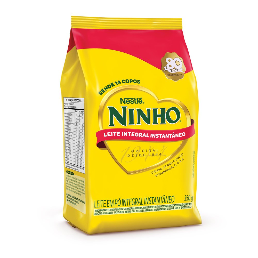 Leite em Pó Ninho Integral Instantâneo Sachê 350g - Sonda Supermercado ...