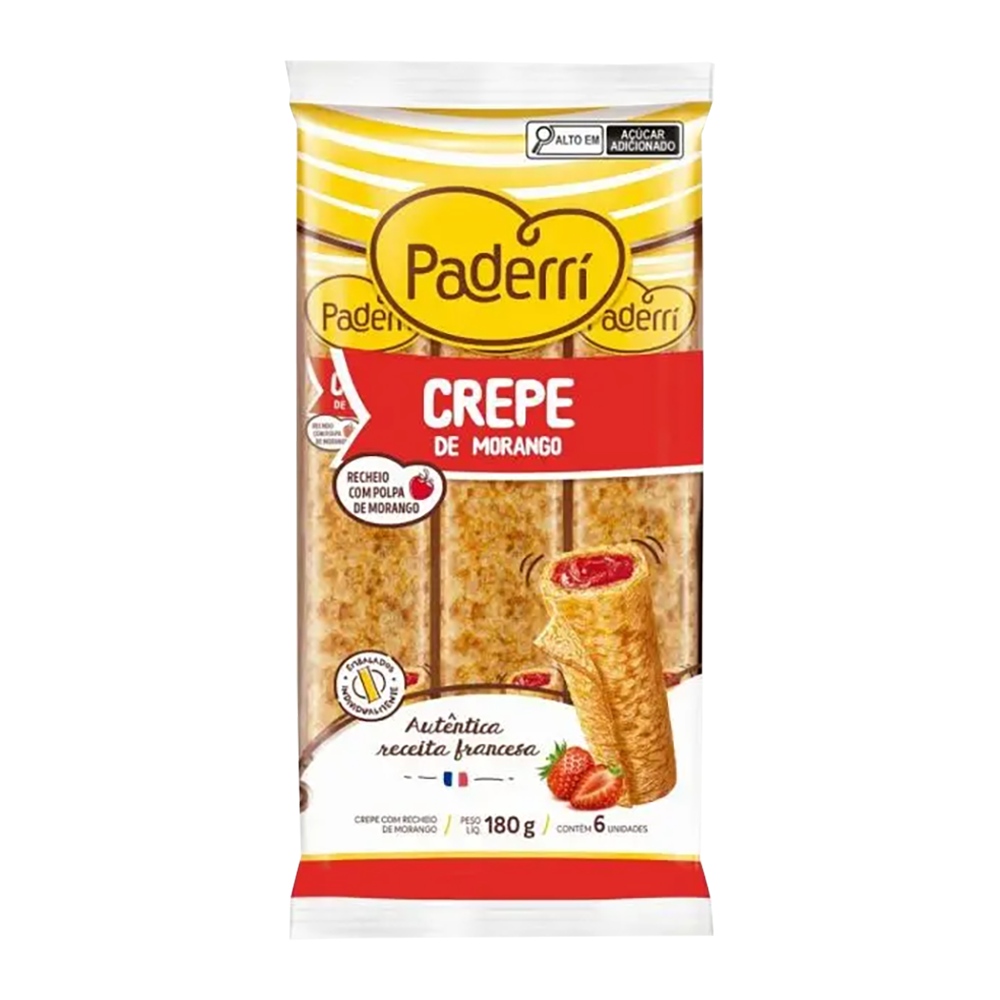 Crepe Paderrí Recheio Morango 180g - Sonda Supermercado Delivery