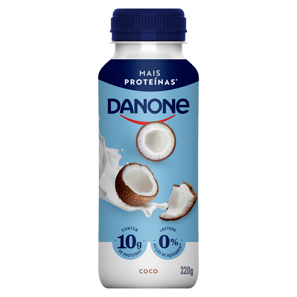 Iogurte Desnatado Mais Proteínas Coco Zero Lactose Danone Frasco 220g ...