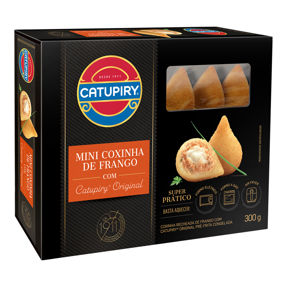 Mini Coxinha Congelada Pré-Frita Recheio Frango com Catupiry Caixa 300g ...
