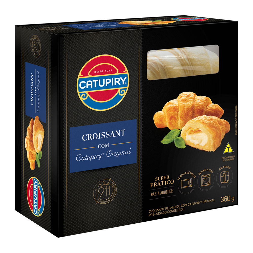 Croissant Congelado Pré-Assado Recheio Catupiry Original Caixa 360g - Sonda Supermercado Delivery