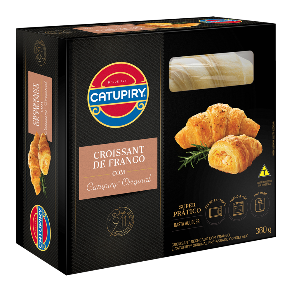 Croissant Congelado Pré-Assado Recheio Frango com Catupiry Original Caixa 360g - Sonda ...