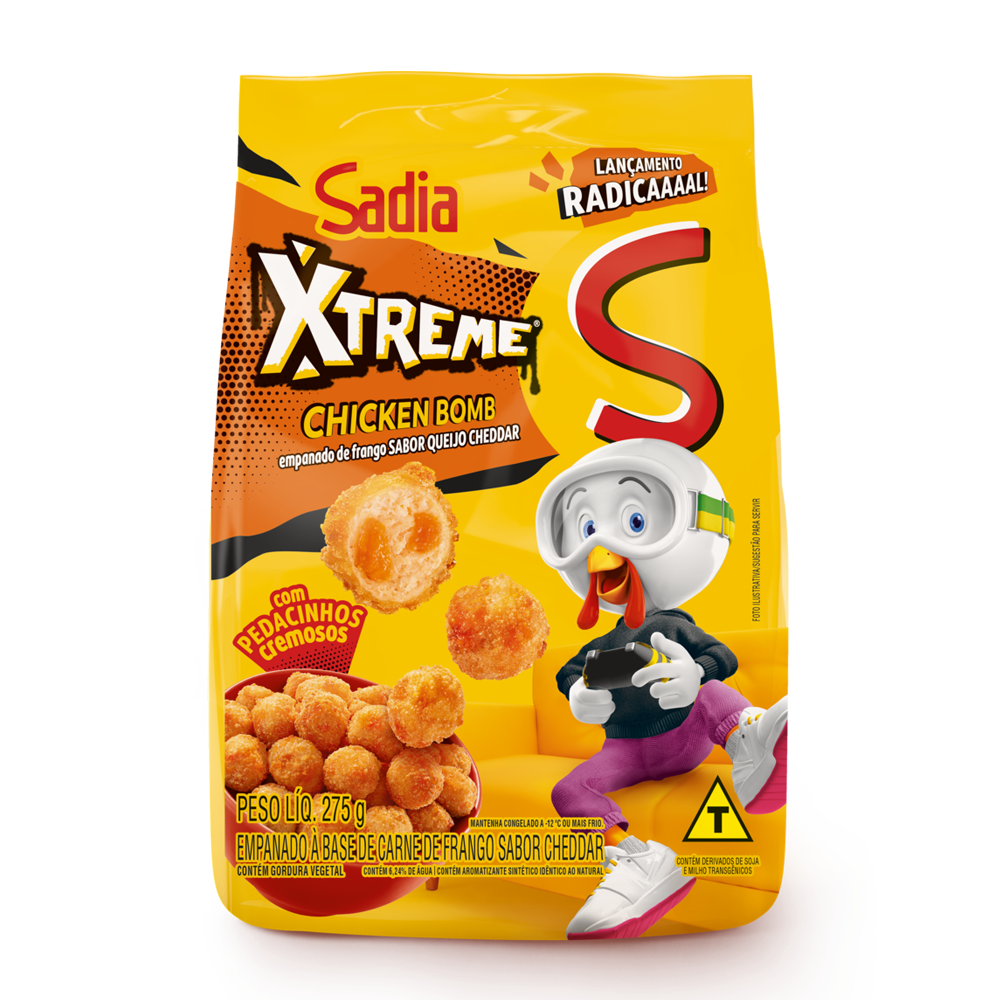 Empanado de Frango Queijo Cheddar Sadia Xtreme Chicken Bomb Pacote 275g - Sonda Supermercado ...