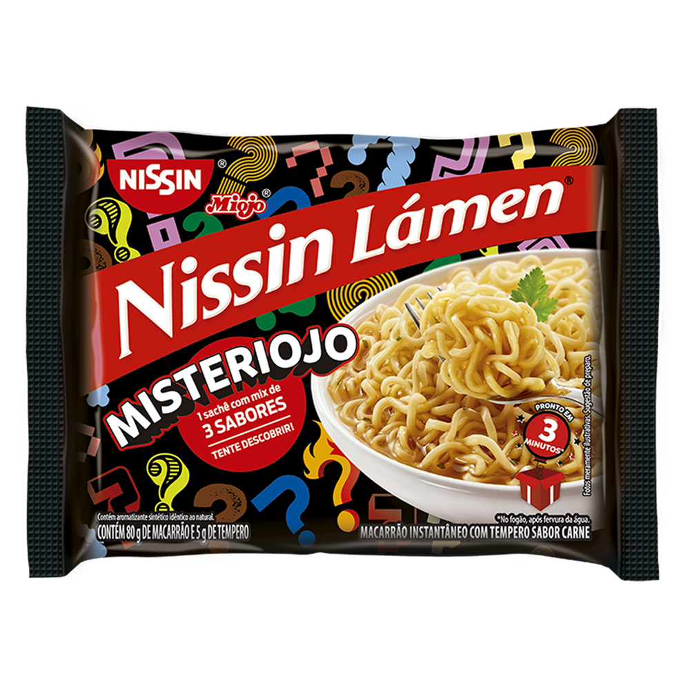 Macarrão Instantâneo Lámen Carne Nissin Miojo Misteriojo Pacote 85g ...