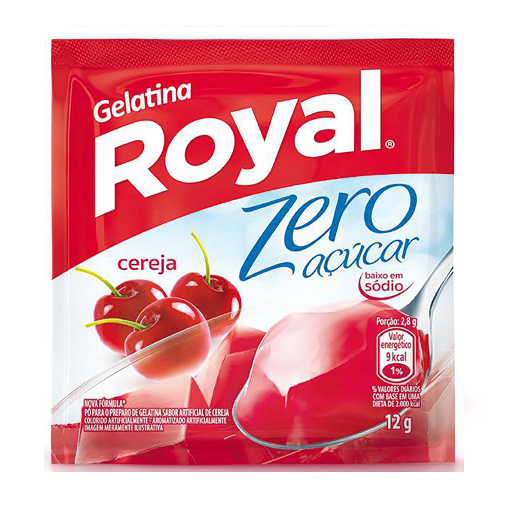 Gelatina em Pó Royal Zero Açúcar Cereja 12g - Sonda Supermercado Delivery
