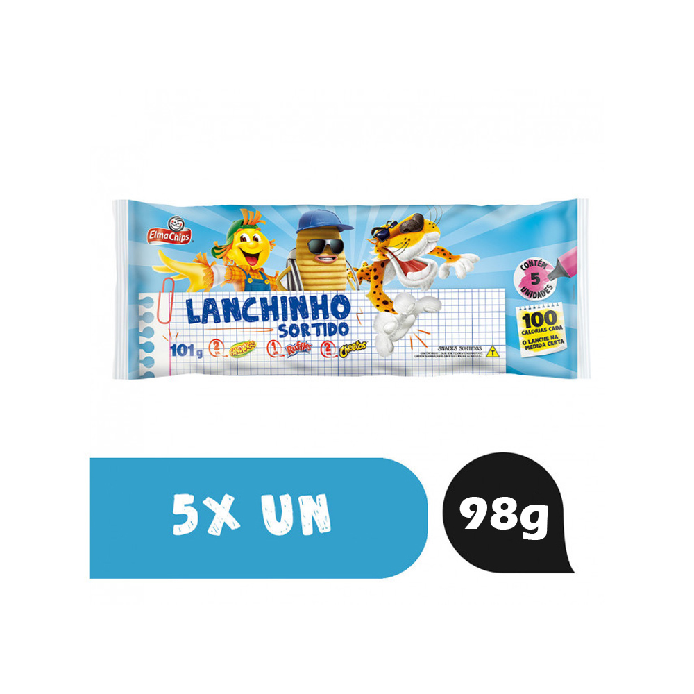 Kit Salgadinho Elma Chips Lanchinho Sortido 98G 5 Unidades - Sonda ...