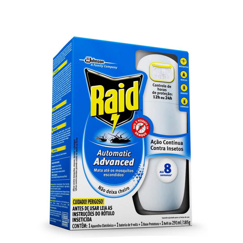 Multi-Insenticida Raid Automatic Advanced Aparelho eletronico + Capa ...