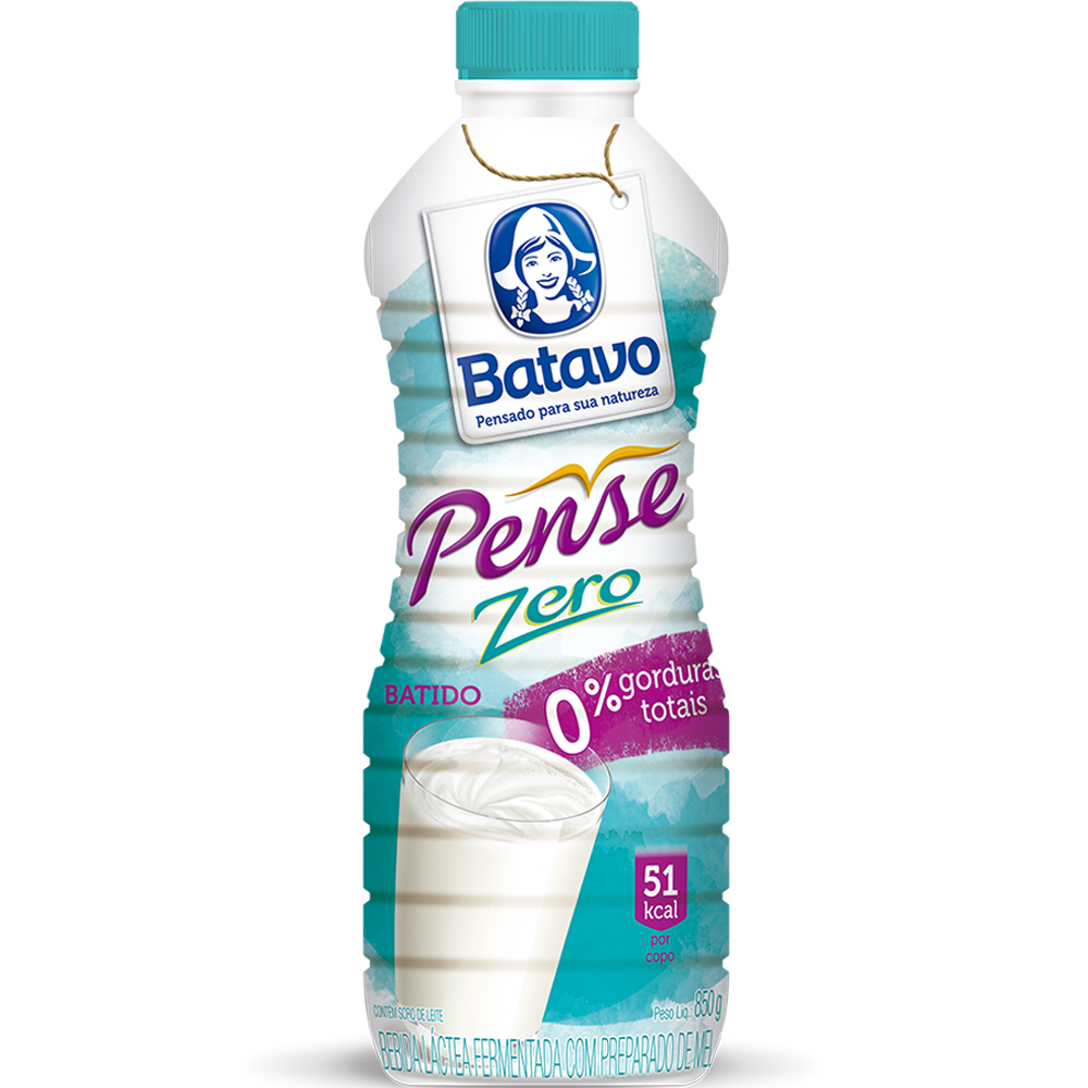 Bebida láctea zero batido Pense Batavo 850g - Sonda Supermercado Delivery