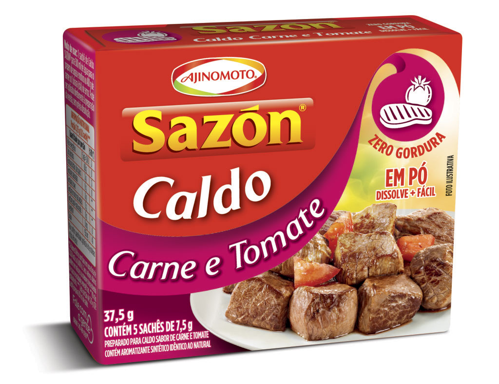 Caldo em pó Sazón Carne e Tomate 37,5g - Sonda Supermercado Delivery