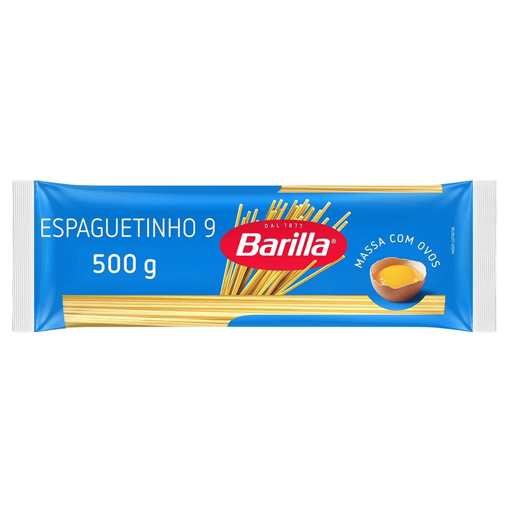 Macarrão Barilla com ovos espaguetinho n°9 500g - Sonda Supermercado ...