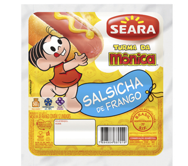 Salsicha Seara Turma da Mônica de frango 500g - Sonda Supermercado Delivery