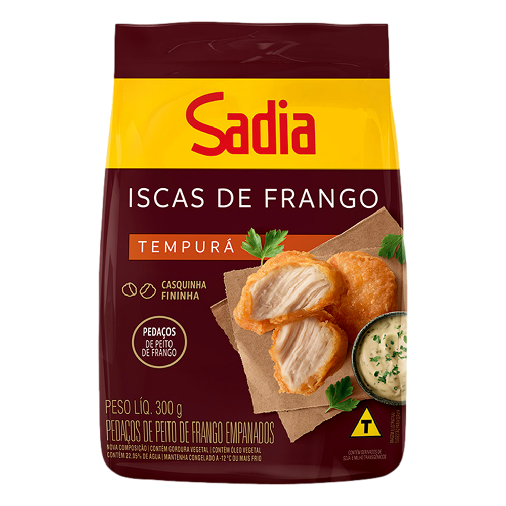 Empanado de Frango Peito em Pedaços Tempurá Sadia Pacote 300g - Sonda ...