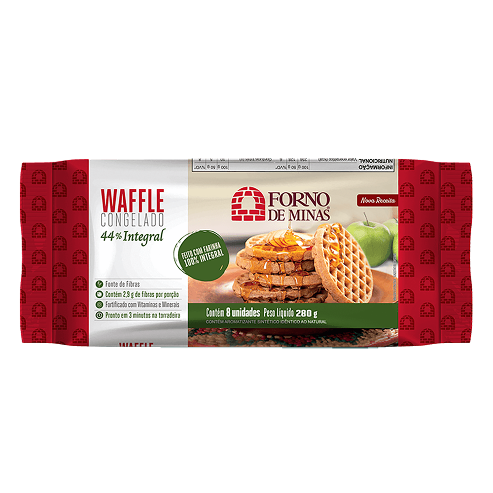 Waffle Integral Forno de Minas congelado 280g - Sonda Supermercado Delivery