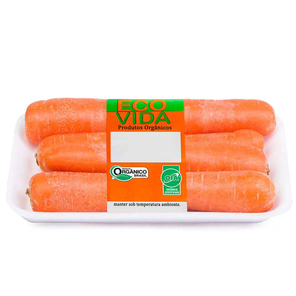 Cenoura Eco Vida Orgânico Bandeja 500g - Sonda Supermercado Delivery