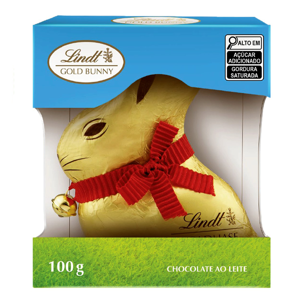 Coelho de Chocolate ao Leite Lindt Gold Bunny Caixa 100g - Sonda ...
