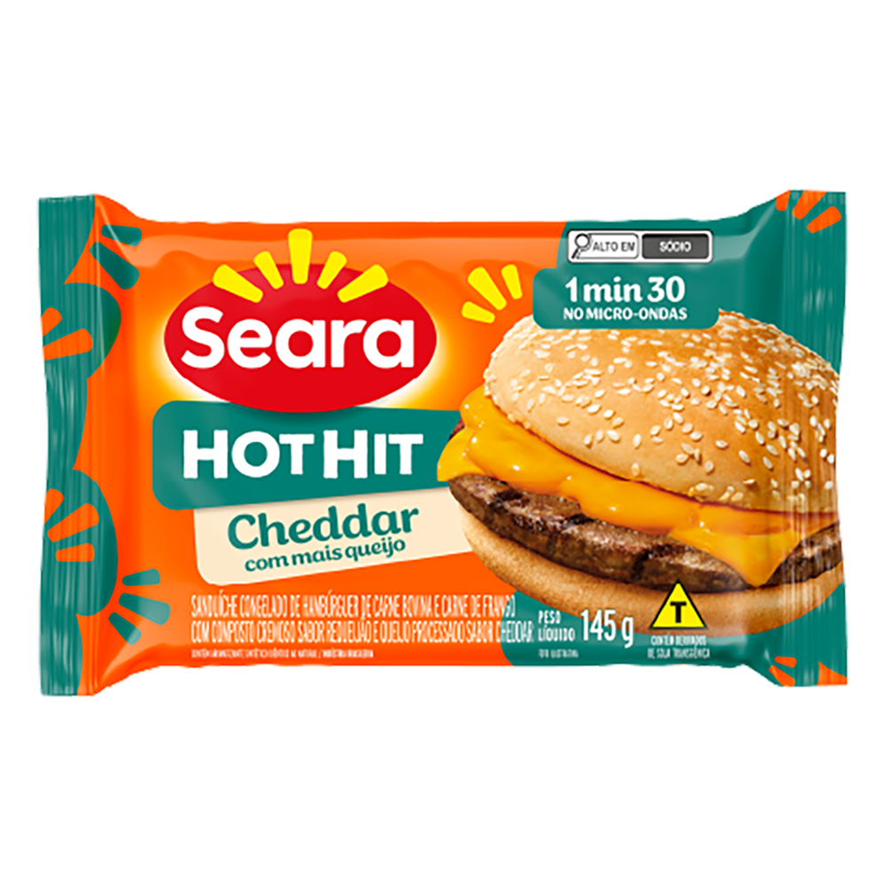 Hot hit cheddar Seara 145g - Sonda Supermercado Delivery